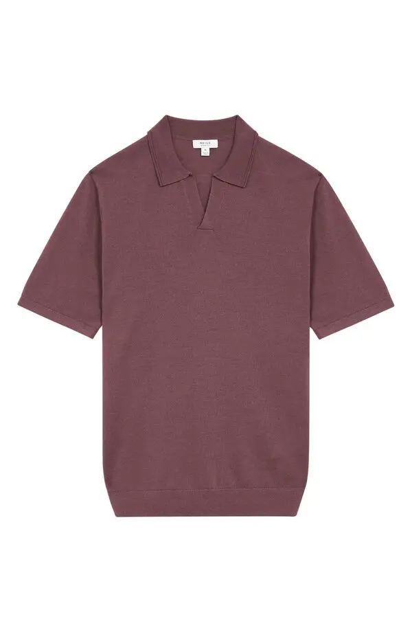 REISS Duchie Johnny Collar Wool Polo