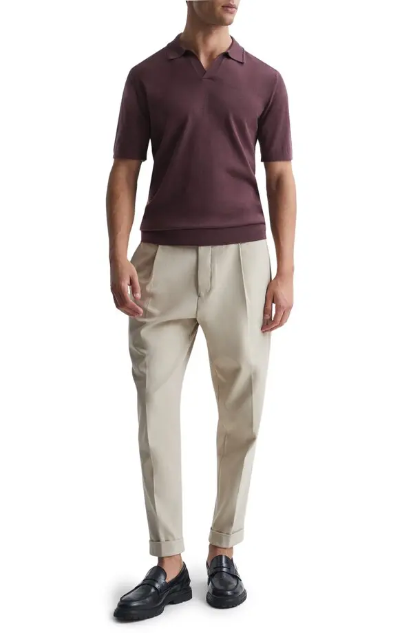 REISS Duchie Johnny Collar Wool Polo