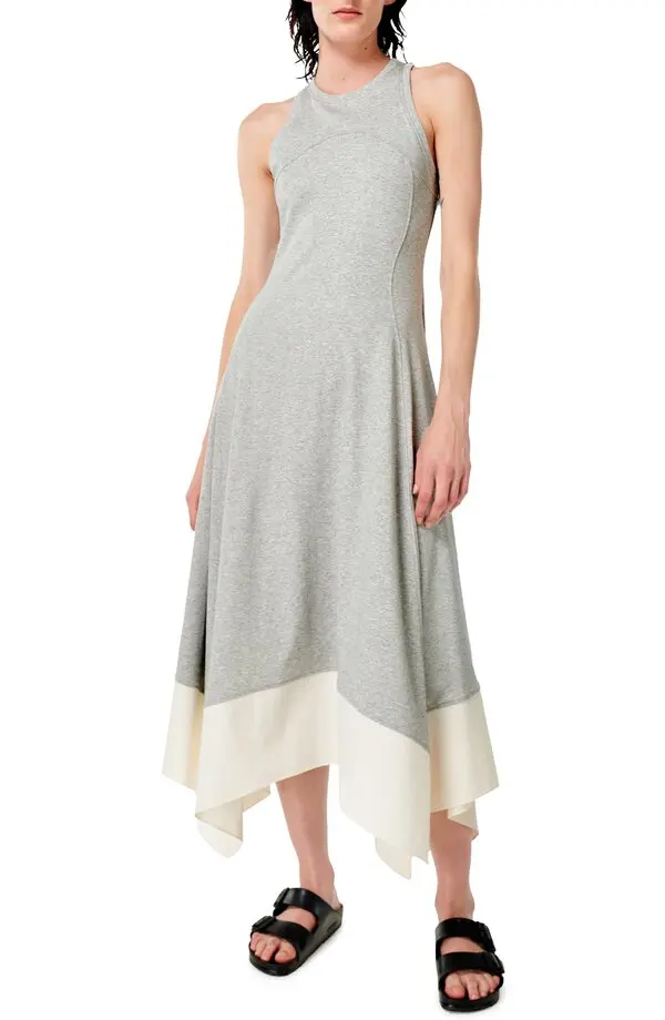 racer knit midi dress Sweaty Betty Drift Sleeveless - Light Grey Marl Pinterest satin maxi trends