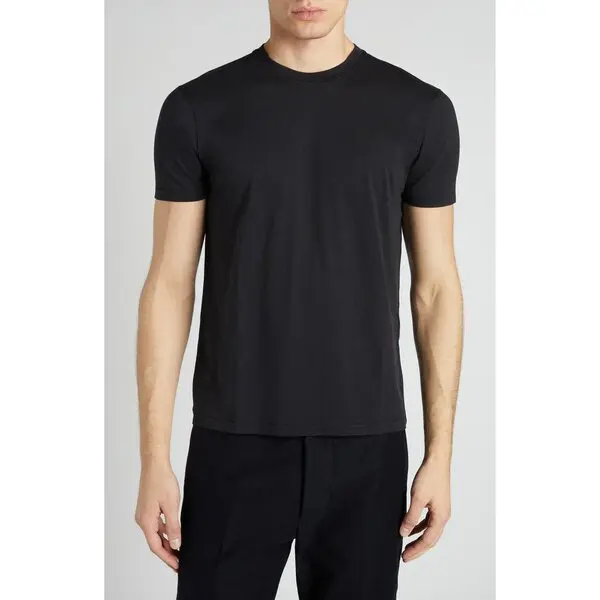 TOM FORD Short Sleeve Crewneck T-shirt - Black