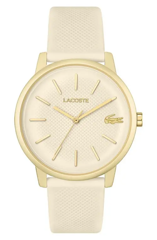 Lacoste 12.12 Move Silicone Strap Watch - Ivory