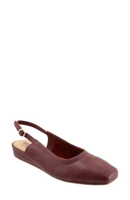 Softwalk Vittoria Slingback Flat - Mahogany