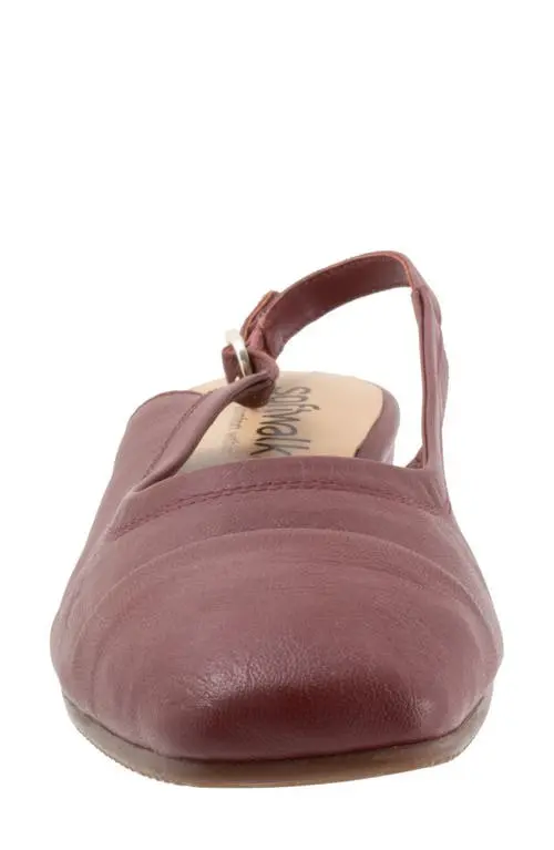 Softwalk Vittoria Slingback Flat - Mahogany