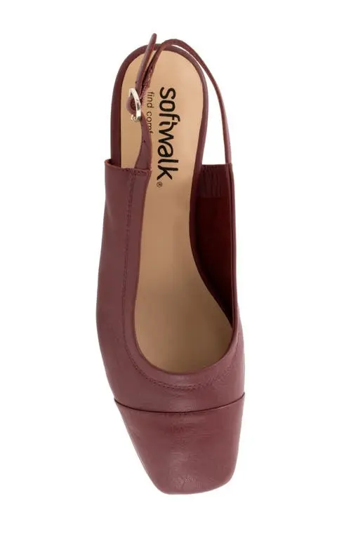 Softwalk Vittoria Slingback Flat - Mahogany