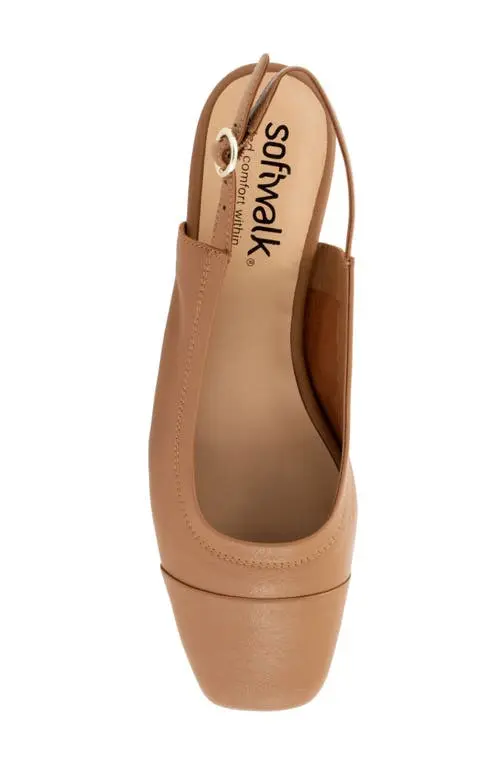 Softwalk Vittoria Slingback Flat - Tan
