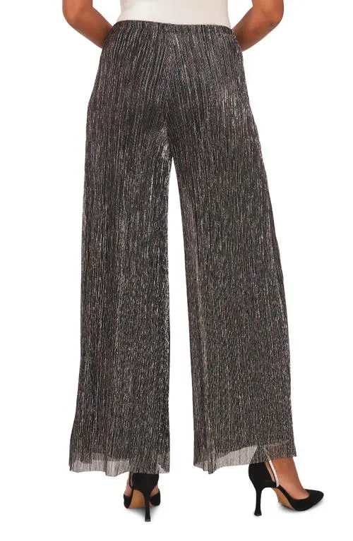 Chaus Lurex® Crinkle Mesh Palazzo Pants - Black/gold 900