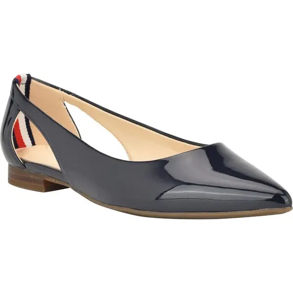 Tommy Hilfiger Pointed Toe Flat - Dark Blue