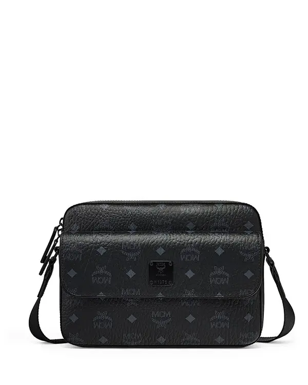 Mcm Aren Medium Messenger Bag - Black