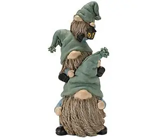 MELROSE Triple Gnome Stack Figurine Set Of Two