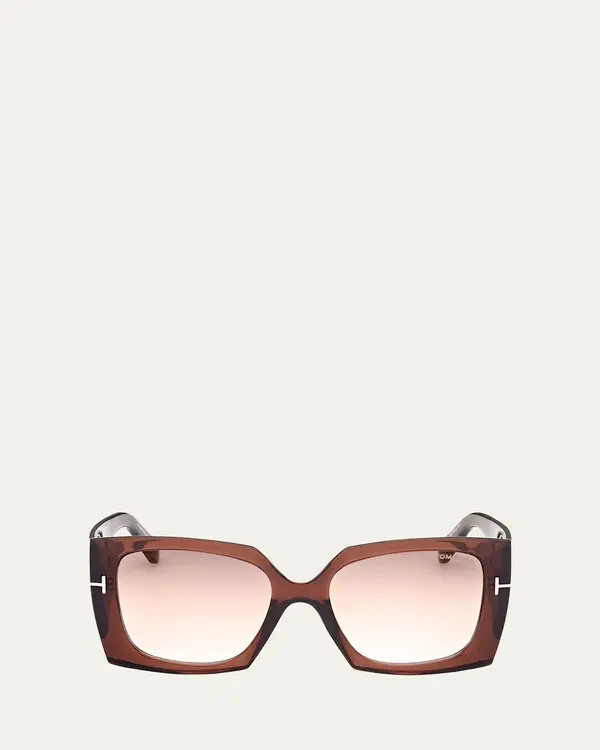 TOM FORD Jacquetta Square Sunglasses - Brown