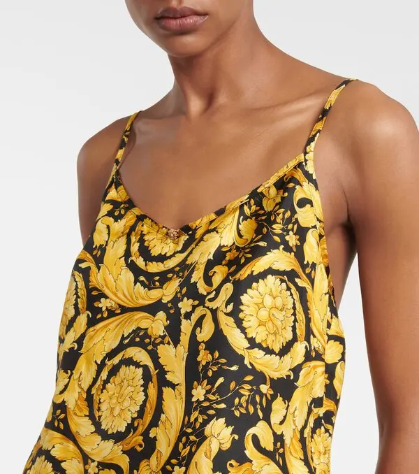 Versace Barocco Silk Camisole - Yellow