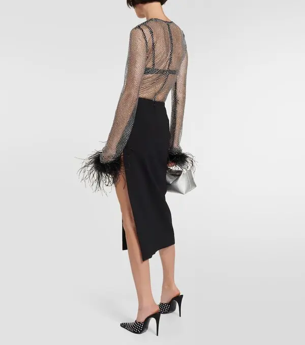 Giuseppe Di Morabito Satin Cady Midi Skirt