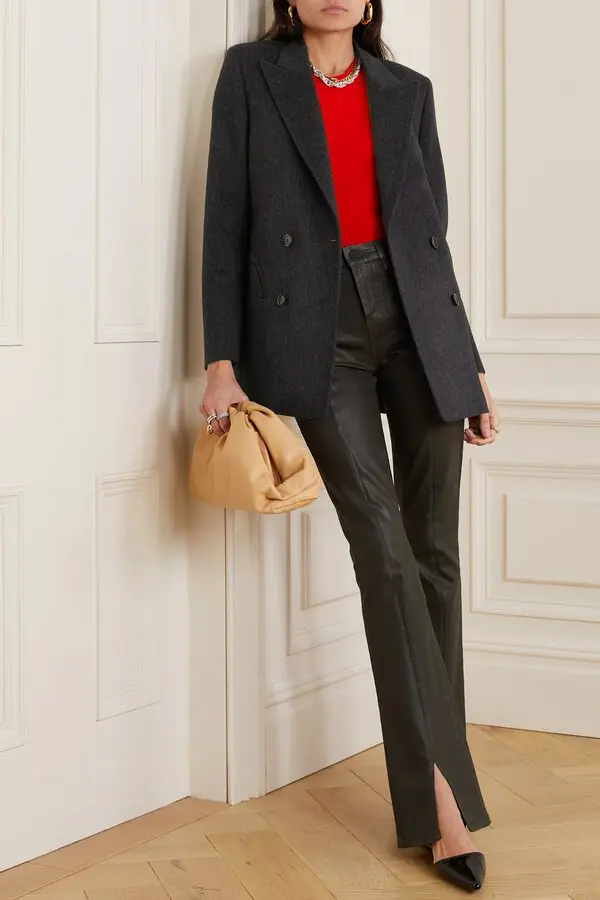 BLAZÉ MILANO Everyday Double-breasted Wool-felt Blazer