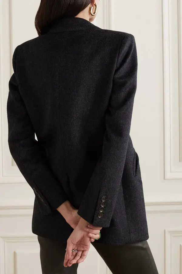 BLAZÉ MILANO Everyday Double-breasted Wool-felt Blazer