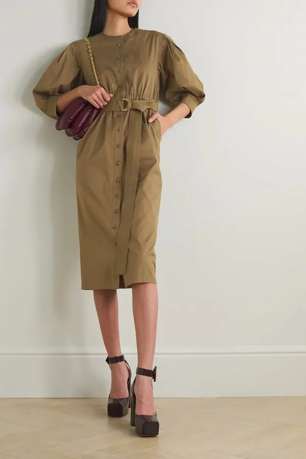 Max Mara Ughetta Belted Midi Shirt Dress