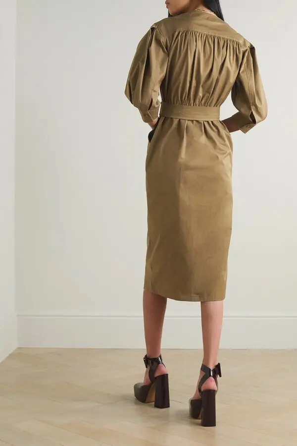 Max Mara Ughetta Belted Midi Shirt Dress