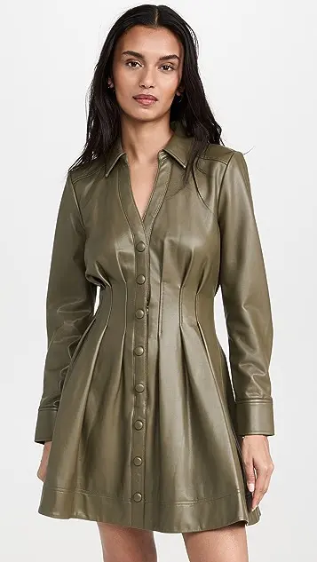 Veronica Beard Ameeta Dress In Stone Army - 40% Off | Editorialist