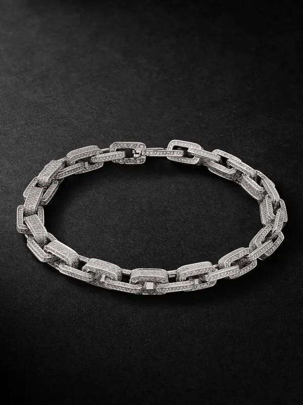 Shay 18-karat White Gold Diamond Link Bracelet - Silver