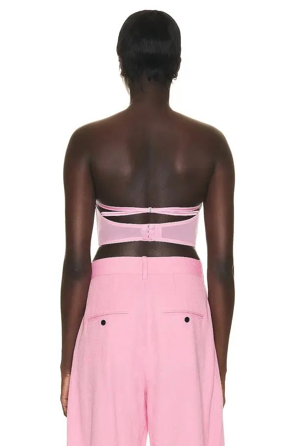 FLEUR DU MAL Bella Embroidery Open Back Bustier