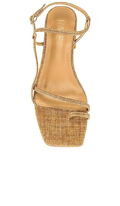 Raye Esther Woven Square Toe Block Heel Sandals