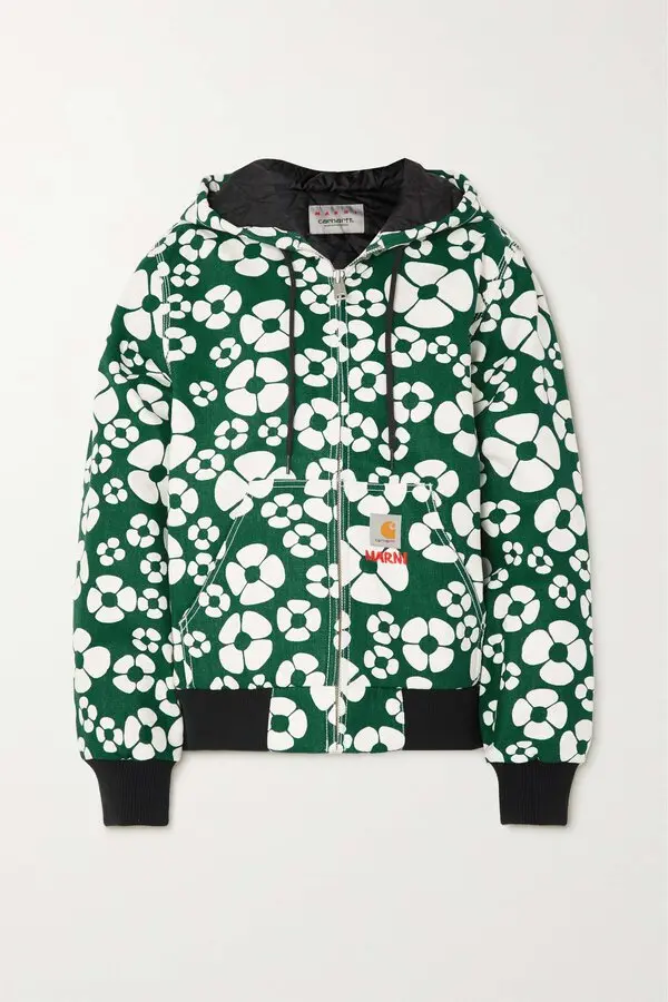 Buy Marni Carhartt Wip Embroidered Floral-print Cotton-canvas