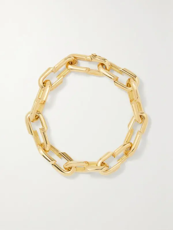 FOUNDRAE Medium Strong Hearts 18-karat Link Bracelet - Gold