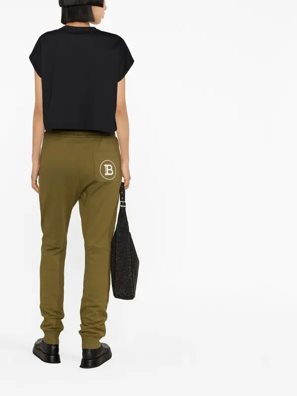 Balmain Panelled Slim-cut Track Pants - Green
