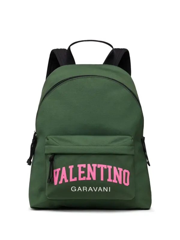 Valentino Garavani Logo-print Backpack - Green