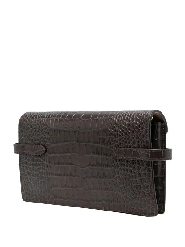 Ralph Lauren Crocodile-effect Leather Clutch Bag