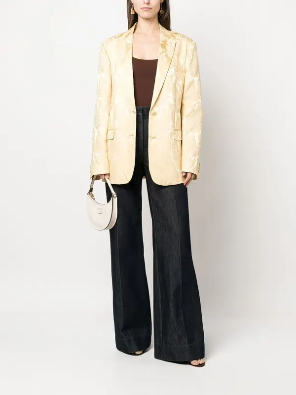Etro Patterned Jacquard Single-breasted Blazer - Yellow