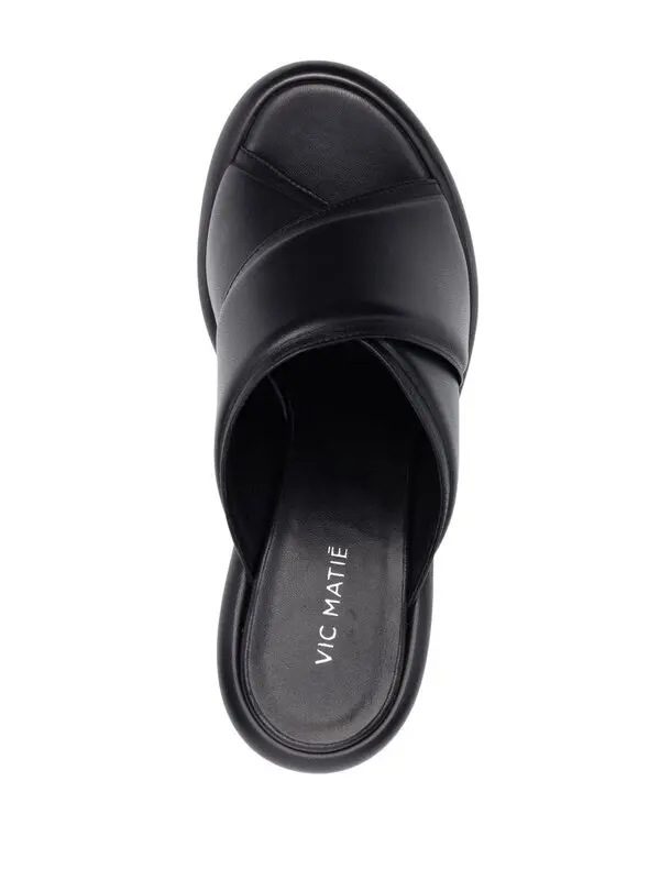 VIC MATIE Vic Matiè Crossover-strap Leather Sandals