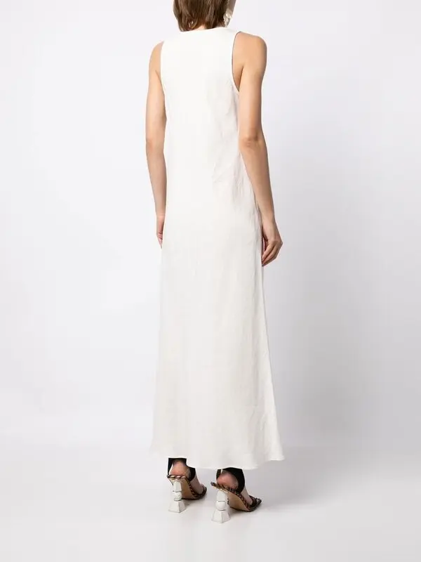 Voz V-neck Maxi Dress - White