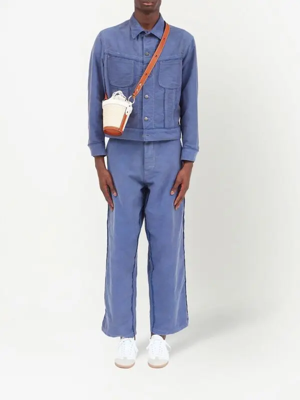 MAISON MARGIELA Woven Raffia Bucket Bag