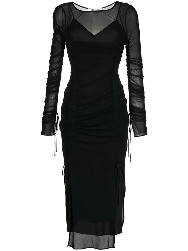 Diane Von Furstenberg Gathered-detail Midi Dress