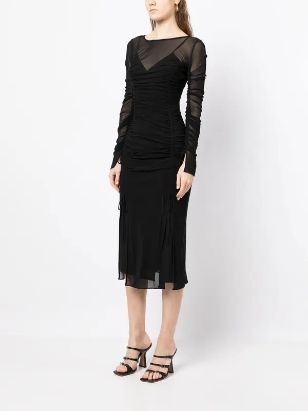 Diane Von Furstenberg Gathered-detail Midi Dress
