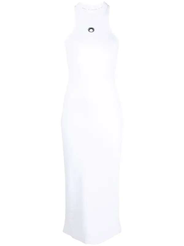 MARINE SERRE Logo-print Sleeveless Dress