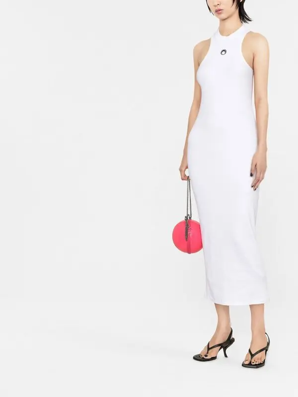MARINE SERRE Logo-print Sleeveless Dress
