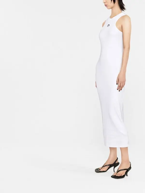 MARINE SERRE Logo-print Sleeveless Dress