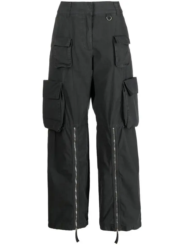 パンツ Acne Studios,23SS ZIP DETAIL CARGO PANTS Acne Studios Zip-Detail Cargo Pants - Grey | Editorialist