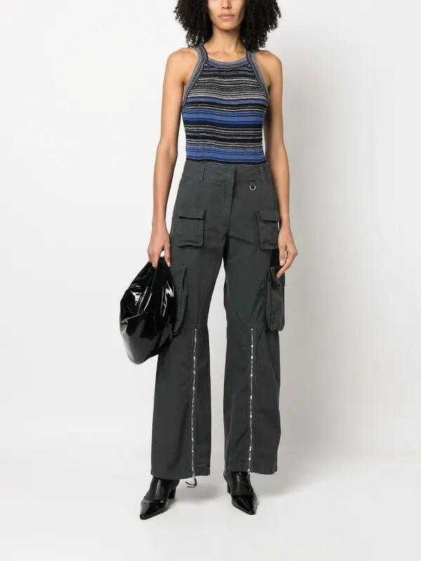 Acne Studios Zip-Detail Cargo Pants - Grey | Editorialist