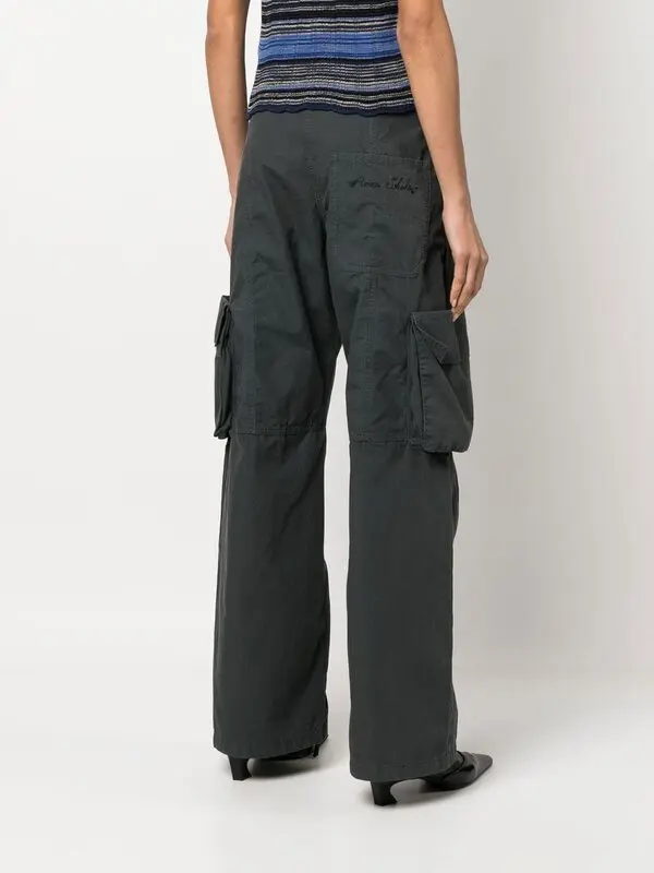 Acne Studios Zip-Detail Cargo Pants - Grey | Editorialist