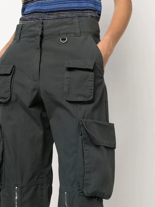 Acne Studios Zip-Detail Cargo Pants - Grey | Editorialist