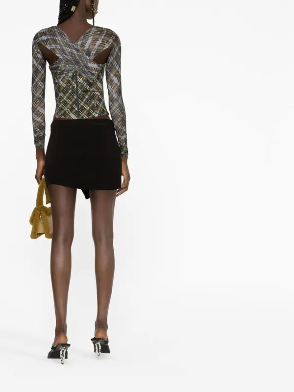 KNWLS Scythe Check-print Top