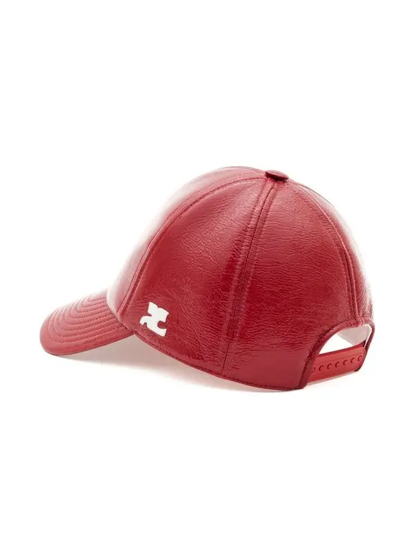 COURREGES Logo-patch Baseball Cap - Red