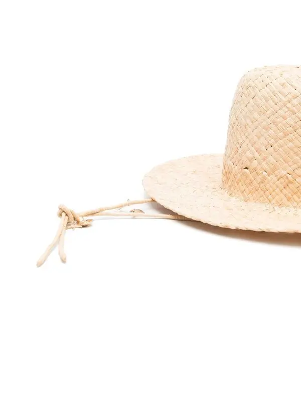 Ruslan Baginskiy Pearl-embellished Fedora Hat - Neutrals