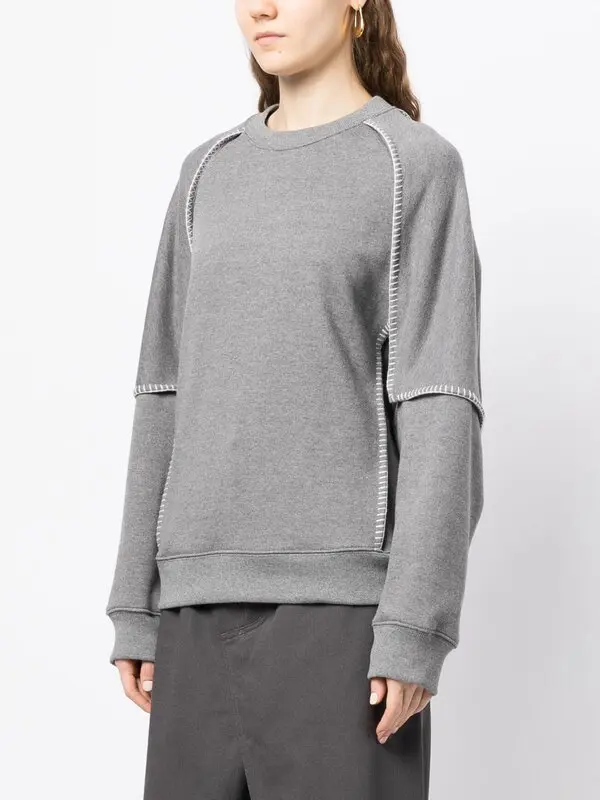 Goen.j Whipstitch Layered Sweatshirt