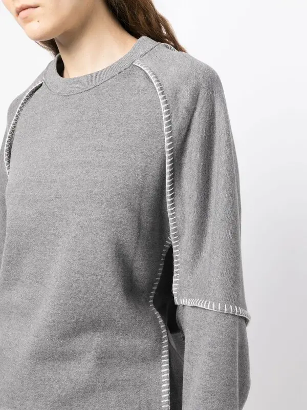 Goen.j Whipstitch Layered Sweatshirt