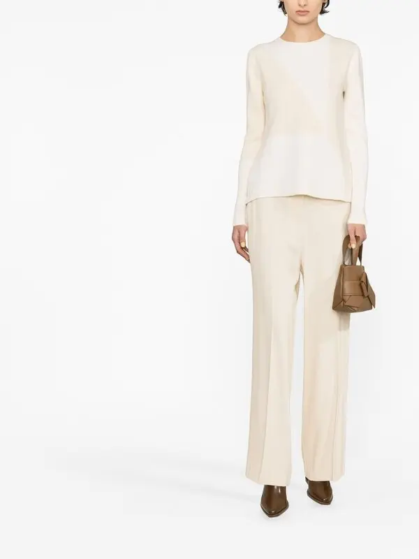 JIL SANDER Two-tone Knitted Jumper - Neutrals