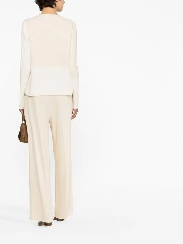 JIL SANDER Two-tone Knitted Jumper - Neutrals