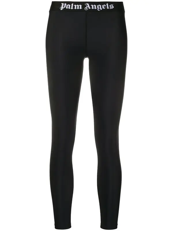 Palm Angels Logo-waistband Cropped Legging